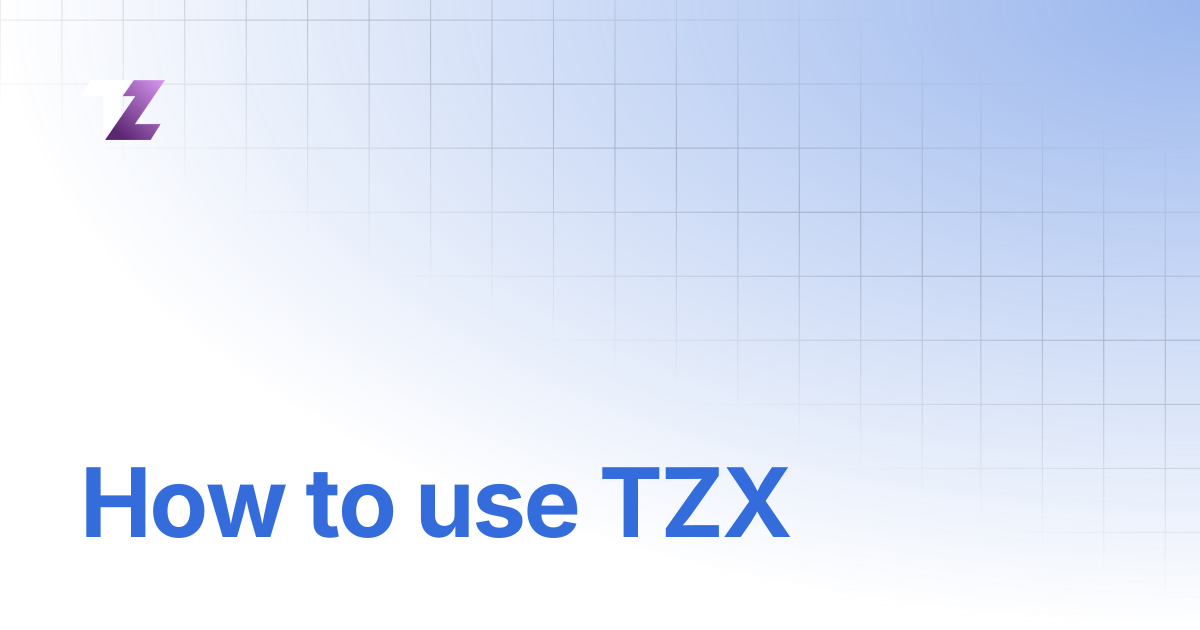 How to use TZX | TZ - Project
